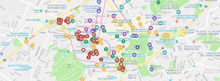 Free Athens Map Online | Athens Travel Guide | Travel Bunny